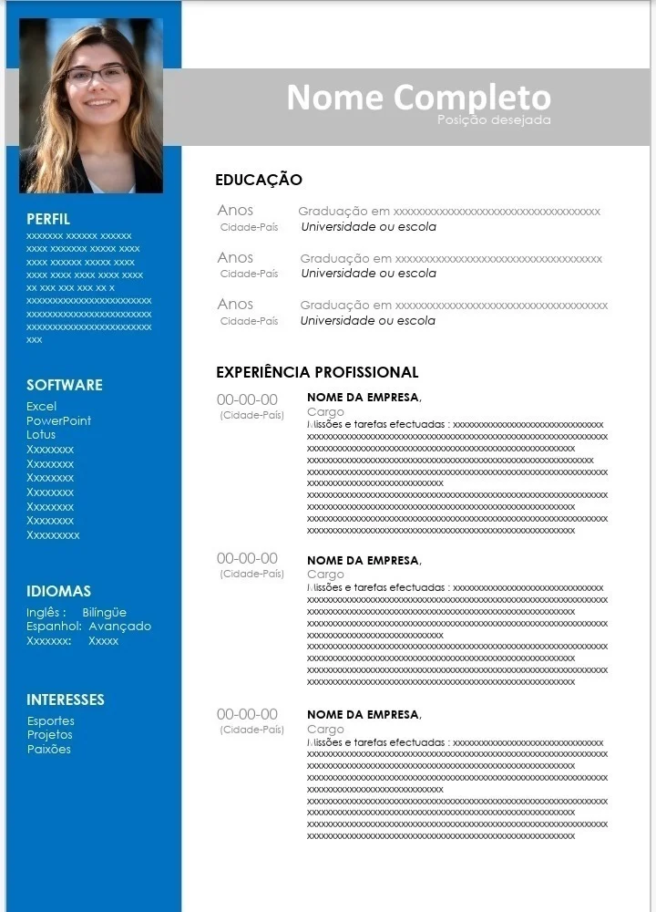 100 Modelos De Currículo Profissional Editáveis No Word | Ilustrei Studio