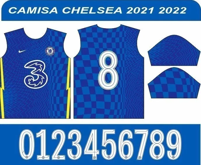 Arte Vetor Camisa Chelsea I 2021-2022 Em Corel Cdr | Ilustrei Studio