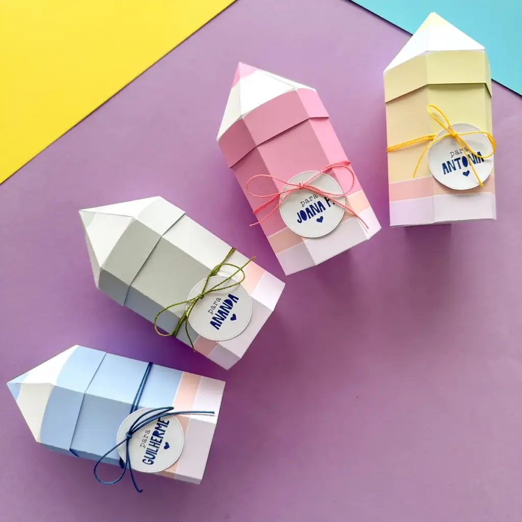 Caixa Lápis para Impressão e Corte