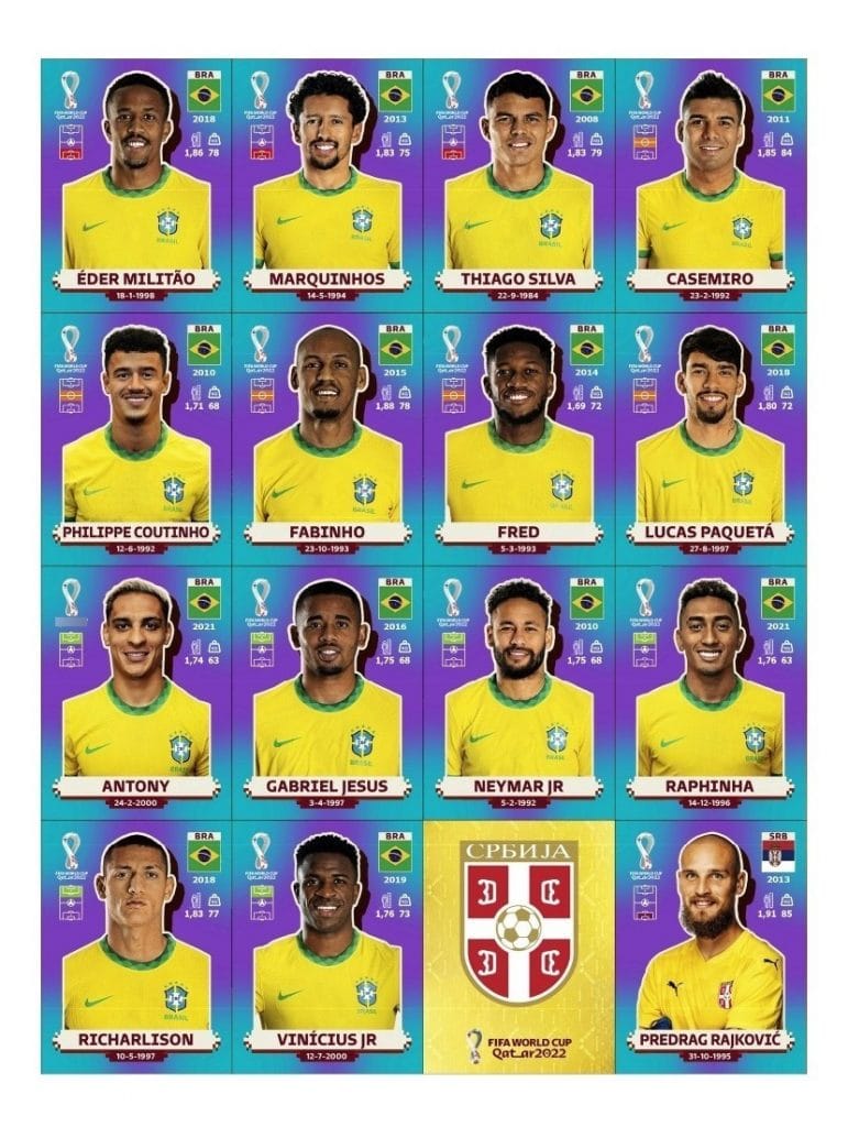 Arquivo Em Pdf Com Todas As Figurinhas Da Copa 2022