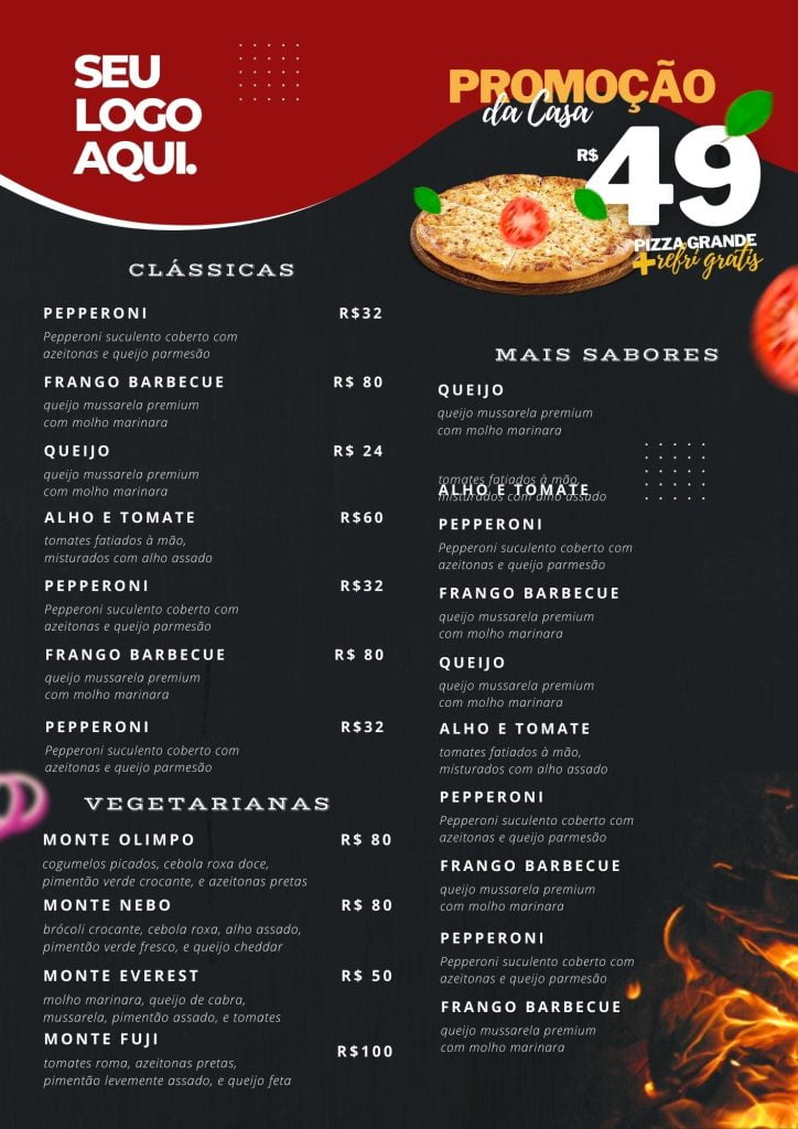 Pack Canva Cardápios Menus Template Canva 10 Artes