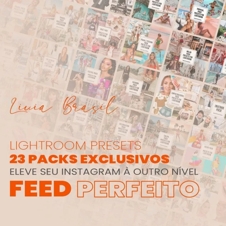 Pack Completo Livia Brasil Presets Lightroom Instagram Fotos | Ilustrei ...